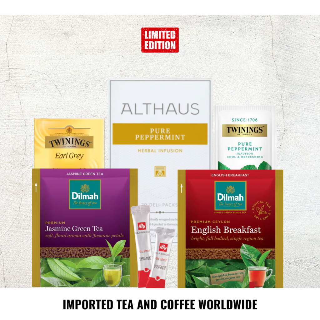 Jual IMPORTED TEA COFFEE DILMAH TWININGS ALTHAUS ILLY SACHET ITALIA ...