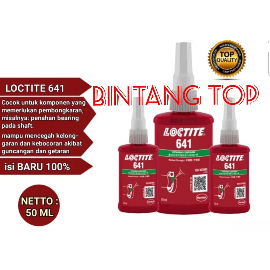 Jual LOCTITE 641 50ML ORIGINAL RETAINING COMPOUND - LEM LOCTITE 641 50 ML | Shopee Indonesia