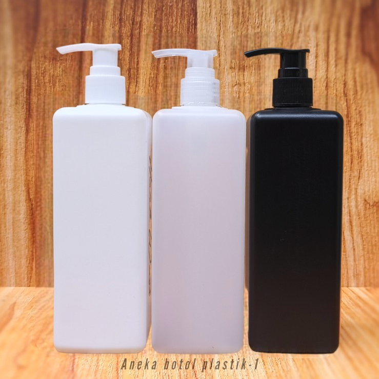 Jual Botol Pump 500ml Kotak Hdpe Putih / Botol Sabun Cair Pump 500ml | Shopee Indonesia