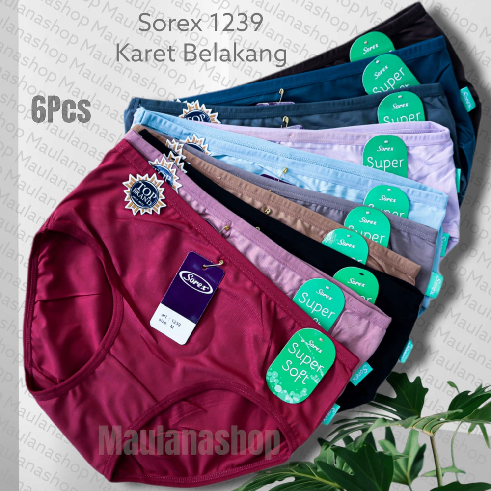 Jual Celana Dalam Wanita Sorex | CD Sorex 1239 | Cd Wanita Sorex Isi 6 Pcs | Shopee Indonesia