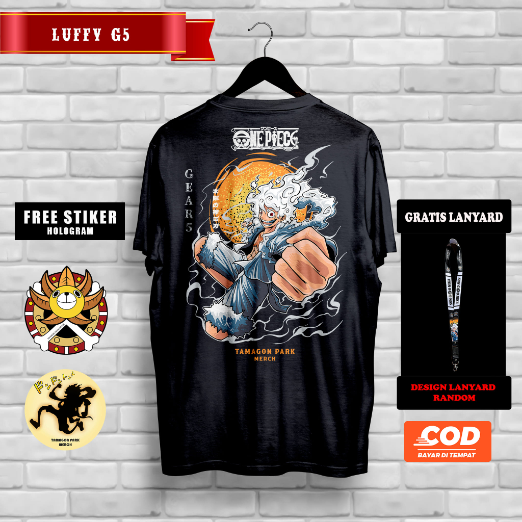 Jual KAOS BAJU LUFFY GEAR 5 SUN GOD NIKA DEWA MATAHARI ONE PIECE ...