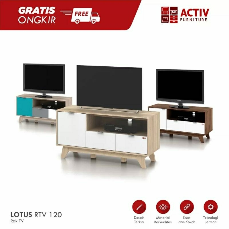 Jual Activ Rak TV Medium Minimalis - LOTUS RTV 120 - Meja TV Modern ...