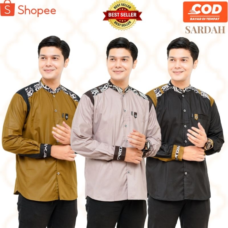 Jual Sardah-Baju Kemeja Koko Pria Lengan Panjang Model Terbaru Motif ...
