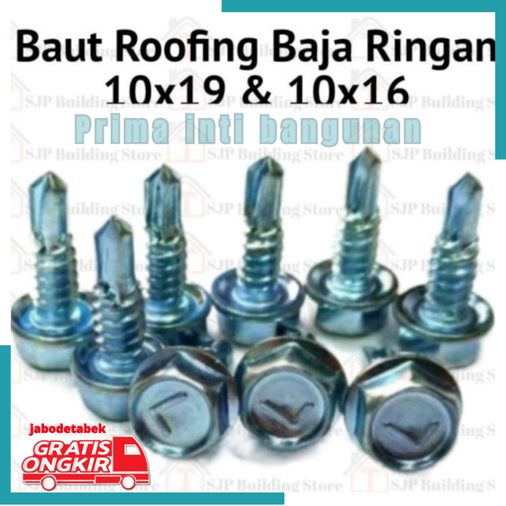 Jual Skrup Baja Ringan Sekrup Paku Baut Roofing (1 Dus isi 1000pcs) - Roofing 10x16 (kirim ...