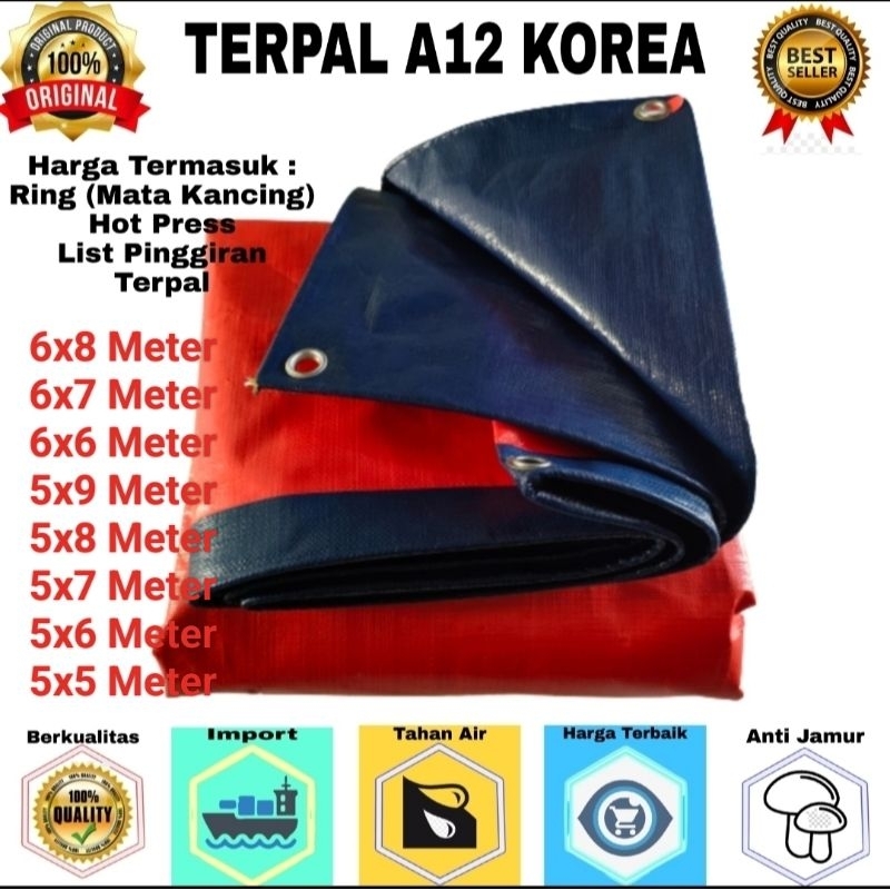 Jual Terpal A12 Ukuran 6x8 Korea Super Tebal | Shopee Indonesia