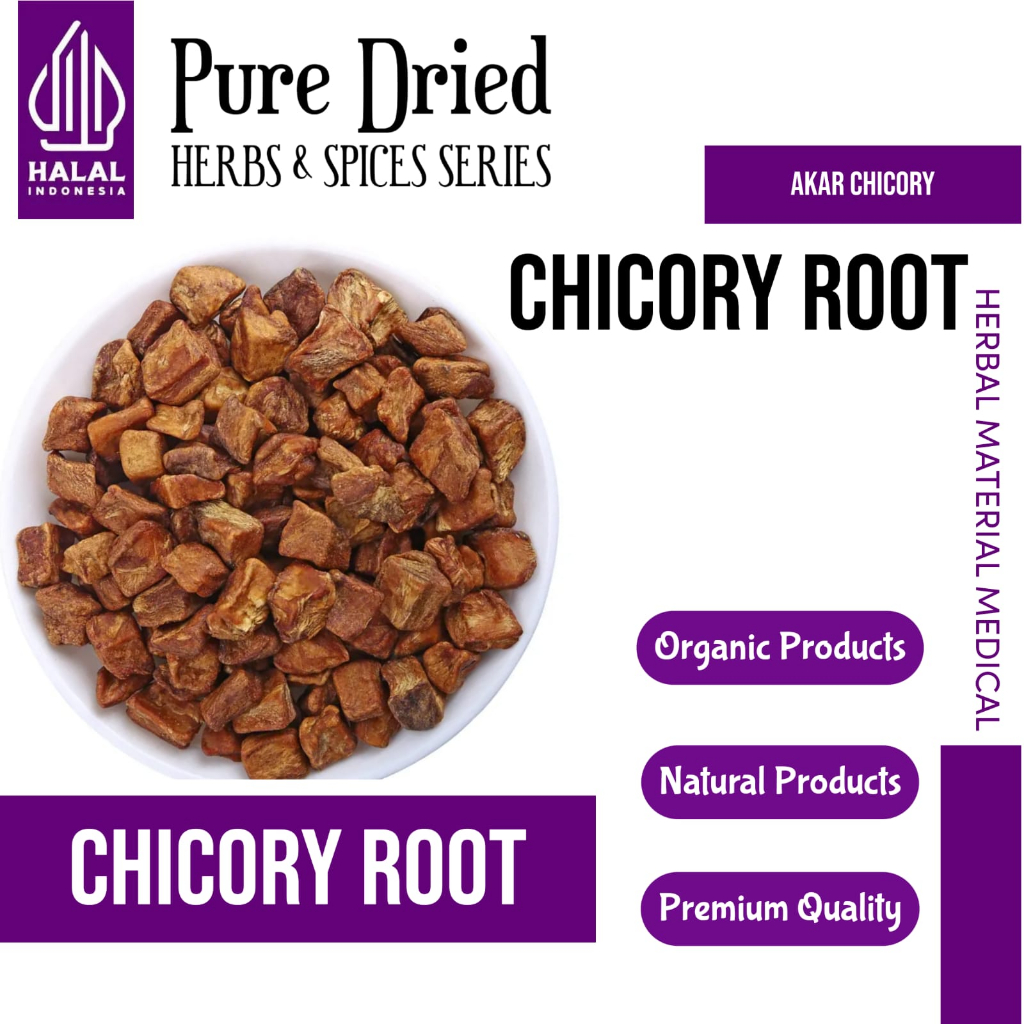 Jual ELIF TEA Dried Roasted Chicory Root Akar Chicory Panggang Kering ...