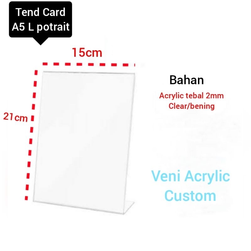 Jual Tend Card Acrylic / stand Acrylic / tempat brosur / stand brosur ...