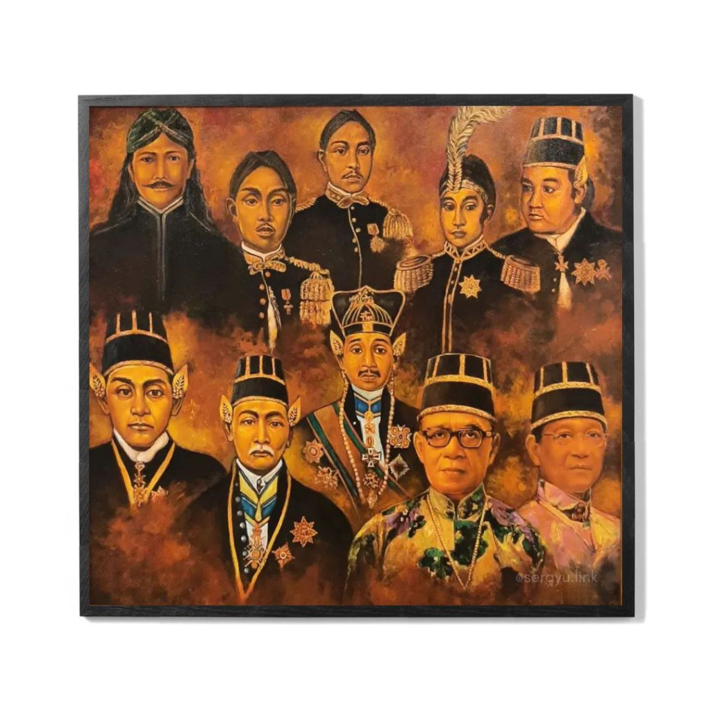 Jual Lukisan Cetak Hamengkubuwono Seluruh Raja Kesultanan Ngayogyakarta ...