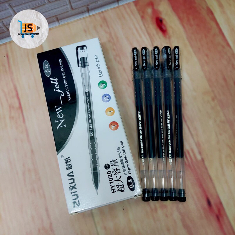 Jual (1Biji)Eceran Pen Gel / Ballpoint / Pulpen Gel ZuiXua 0.4mm Hitam ...