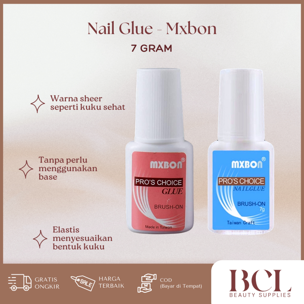 Jual MXBON Nail Tip Glue with brush / MX Bon Lem Kuku Palsu Super awet ...