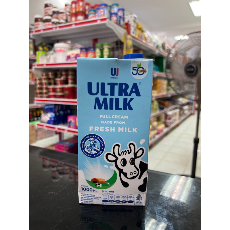 Jual Ultra Milk Full Cream UHT 1L (1Crtn @12pcs) | Shopee Indonesia