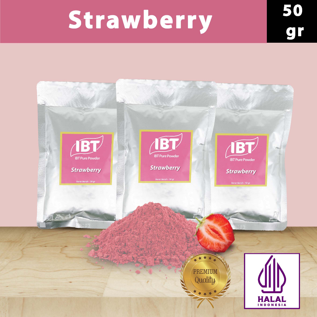 Jual Pure Strawberry Powder Impor Taiwan Bubuk Essence Stroberi Murni ...