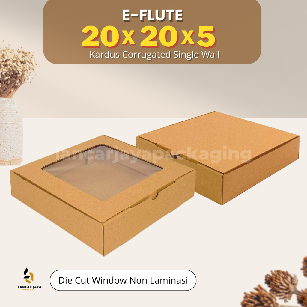 Jual E-FLUTE Box Kardus Coklat Packaging Olshop Souvenir Kotak Baju ...