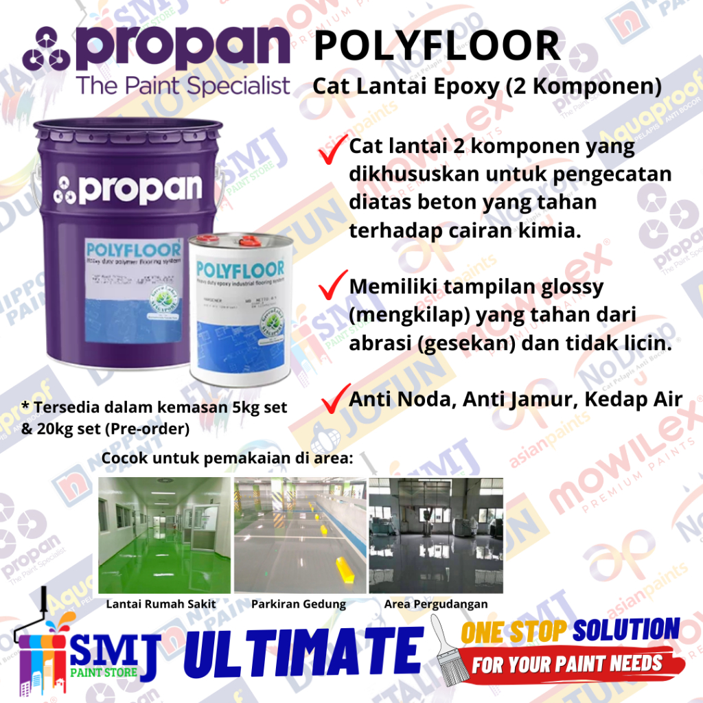 Jual Cat Dasar PROPAN EPOXY POLYFLOOR PRIMER PFP 261 2K SB 5KG Set ...