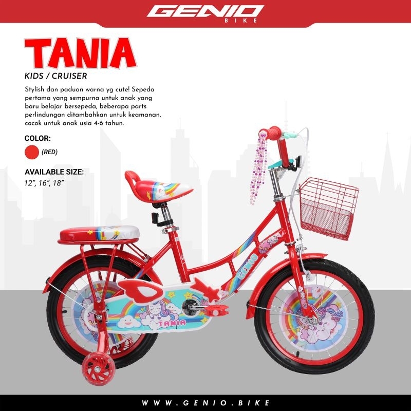 Jual Sepeda Anak mini 12 16 18 Inch Genio TANIA | Shopee Indonesia