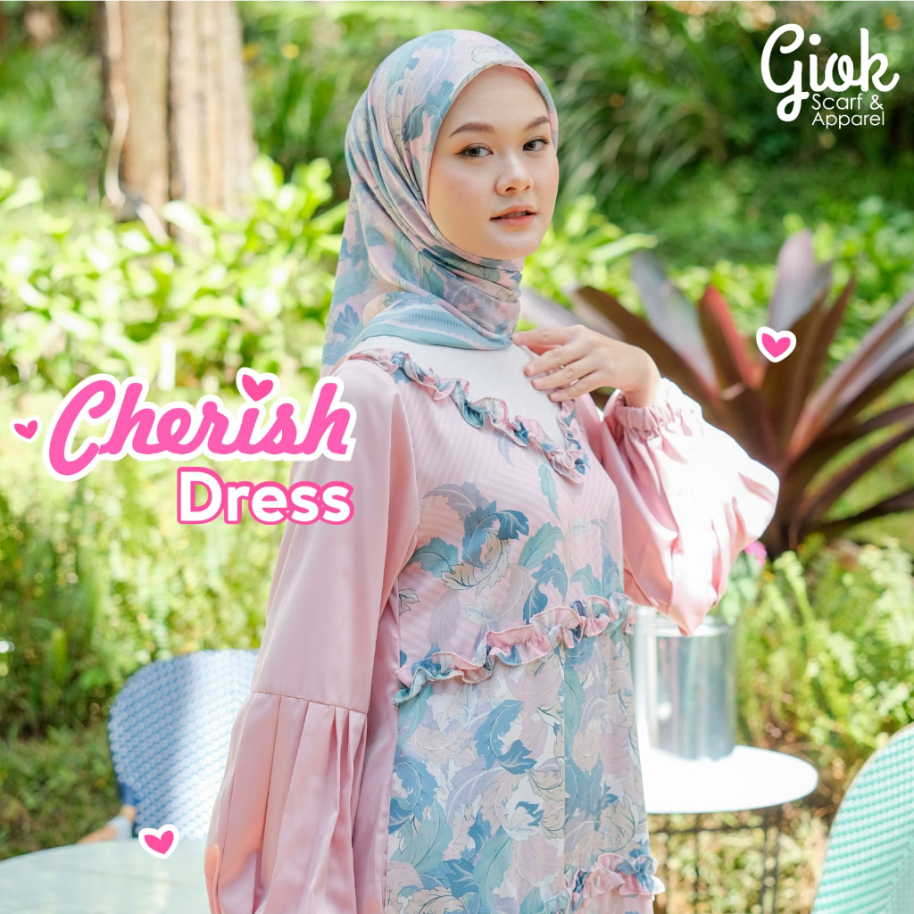 Jual Cherish Dress by Giok Apparel - Dress printing bunga cantik ...