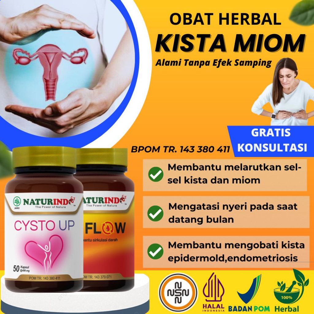 Jual Obat Kista Ovarium Pembersih Rahim PCOS Bartholin Miom Herbal ...