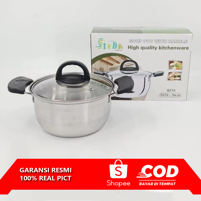 Jual Panci Sop Stainless Soup Pot Panci sup Stainless 24cm | Shopee ...