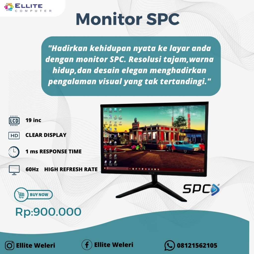 Jual Monitor SPC 19 inc | Shopee Indonesia