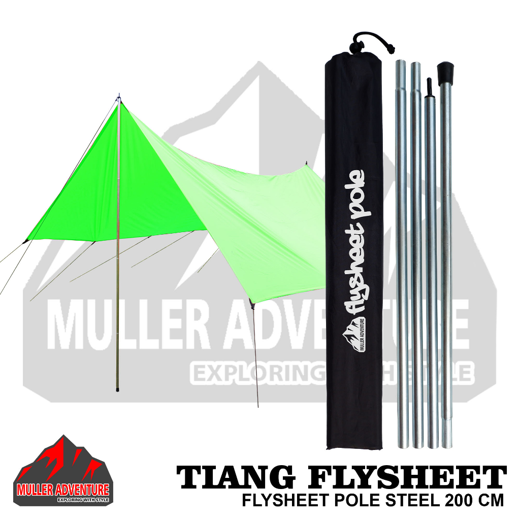 Jual tiang flysheet tenda flysheet pole 200 cm tiang flysheet steel ...