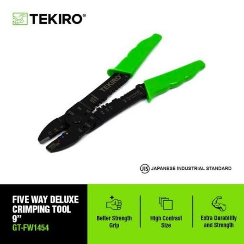 Jual TEKIRO TANG SEKUN KABEL TANG CRIMPING 9" | Shopee Indonesia