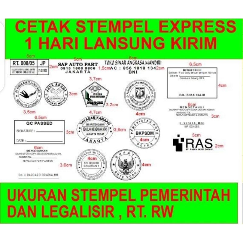 Jual Stempel Ukuran Standar Resmi | Shopee Indonesia