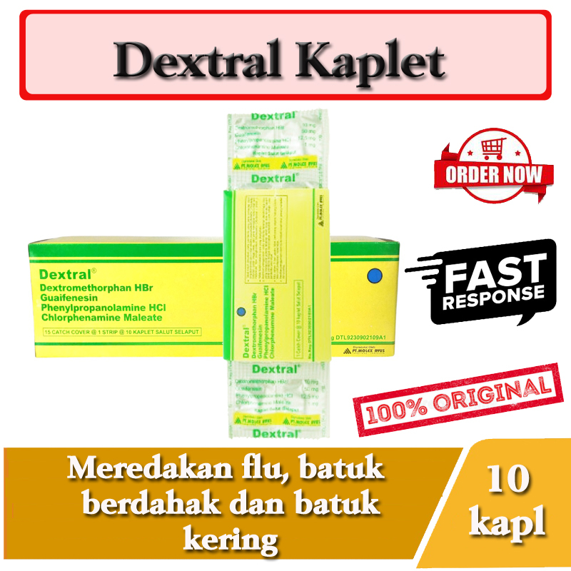 Jual Dextral Kaplet Meredakan Batuk Berdahak dan Kering Disertai Pilek ...