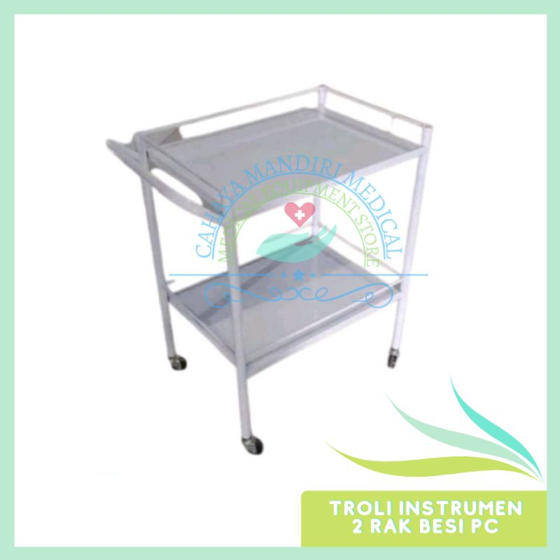 Jual troli instrumen 2 rak pipa besi | Shopee Indonesia