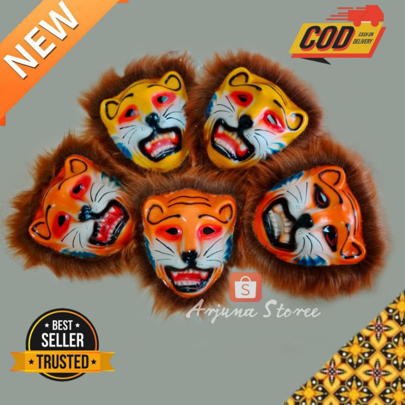 Jual TOPENG KARAKTER MACAN HARIMAU SINGA BERBULU LEMBUT PREMIUM ...