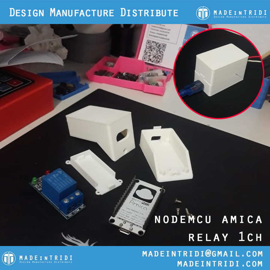 Jual Relay Module With NodeMCU control box iot project box | Shopee ...