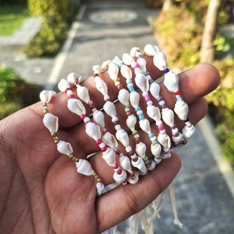 Jual CRAFTDEWATA Gelang Kerang Pasir Bohemian Tali Shambala Gelang ...