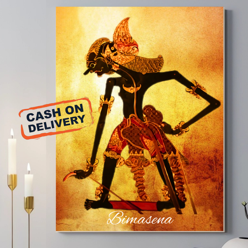 Jual Poster Wayang Kulit Bimasena Untuk Hiasan Dinding Atau Wall Dekor ...
