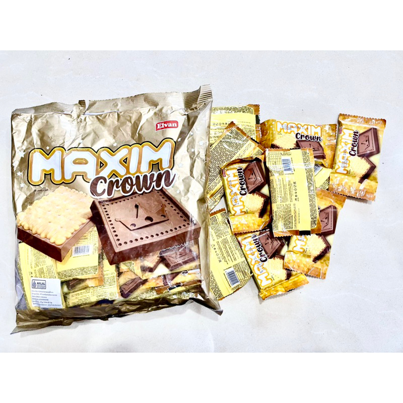 Jual Coklat Biskuit Salut Maxim Crown Elvan Coklat khas Turkiye 25pcs ...