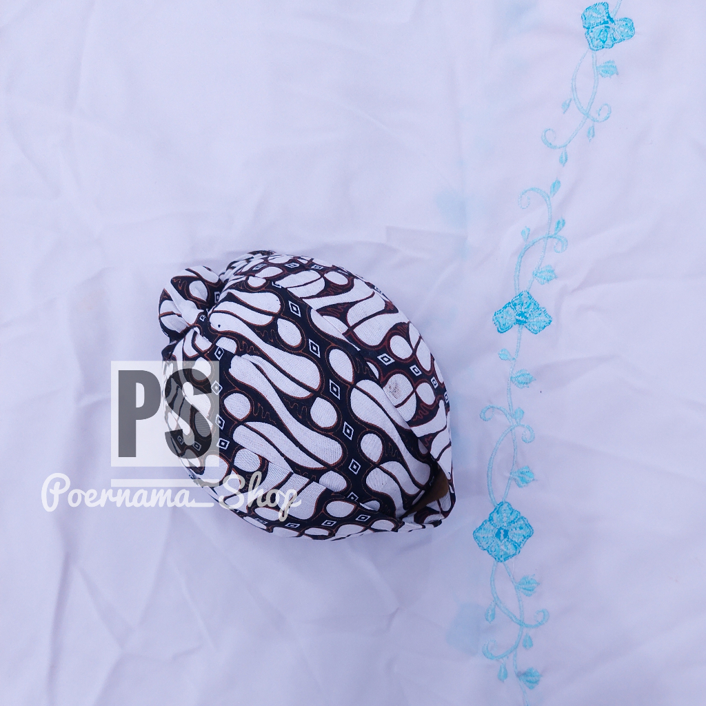 Jual 100% REALPICT BLANGKON ANAK JOGJA JEBEH MOTIF BATIK PARANG PUTIH ...