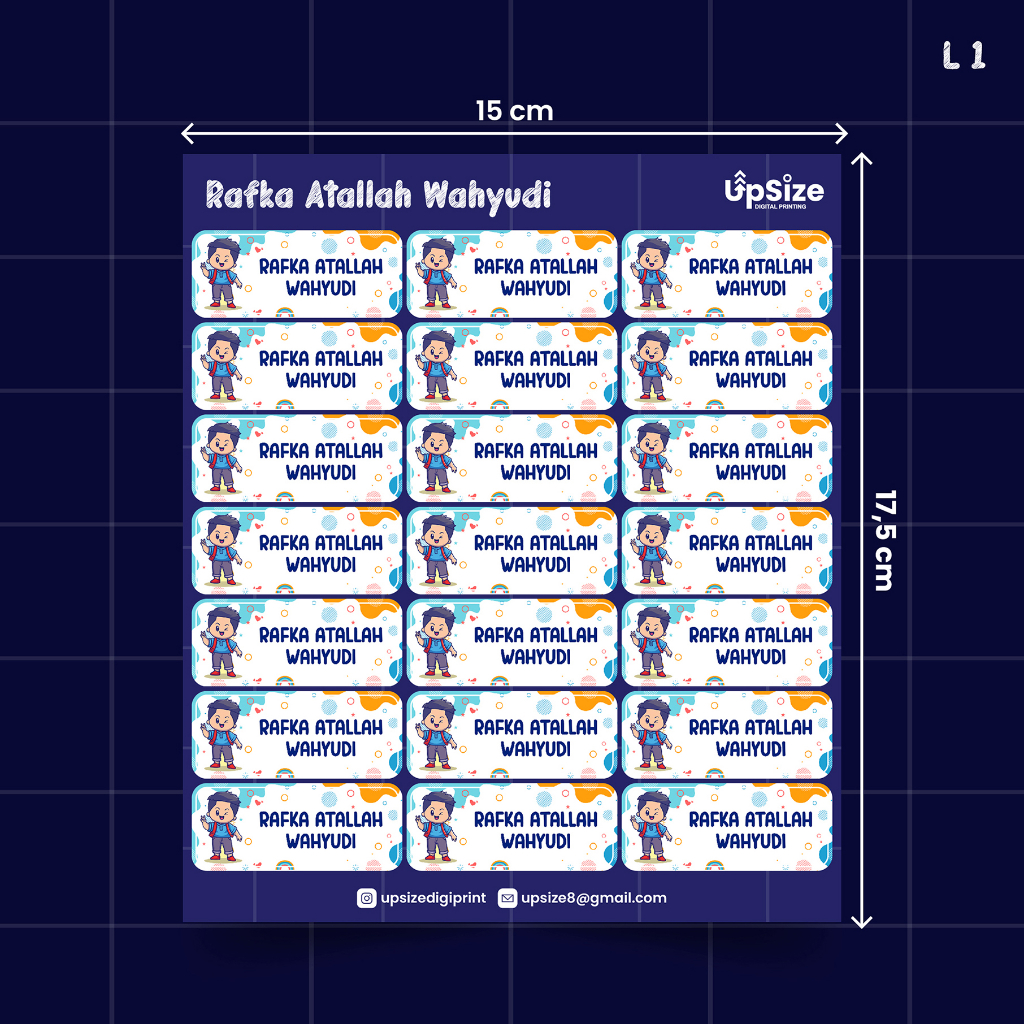 Jual Stiker Label Nama Anak Custom Nama Untuk Cowok & Cewek Sticker ...