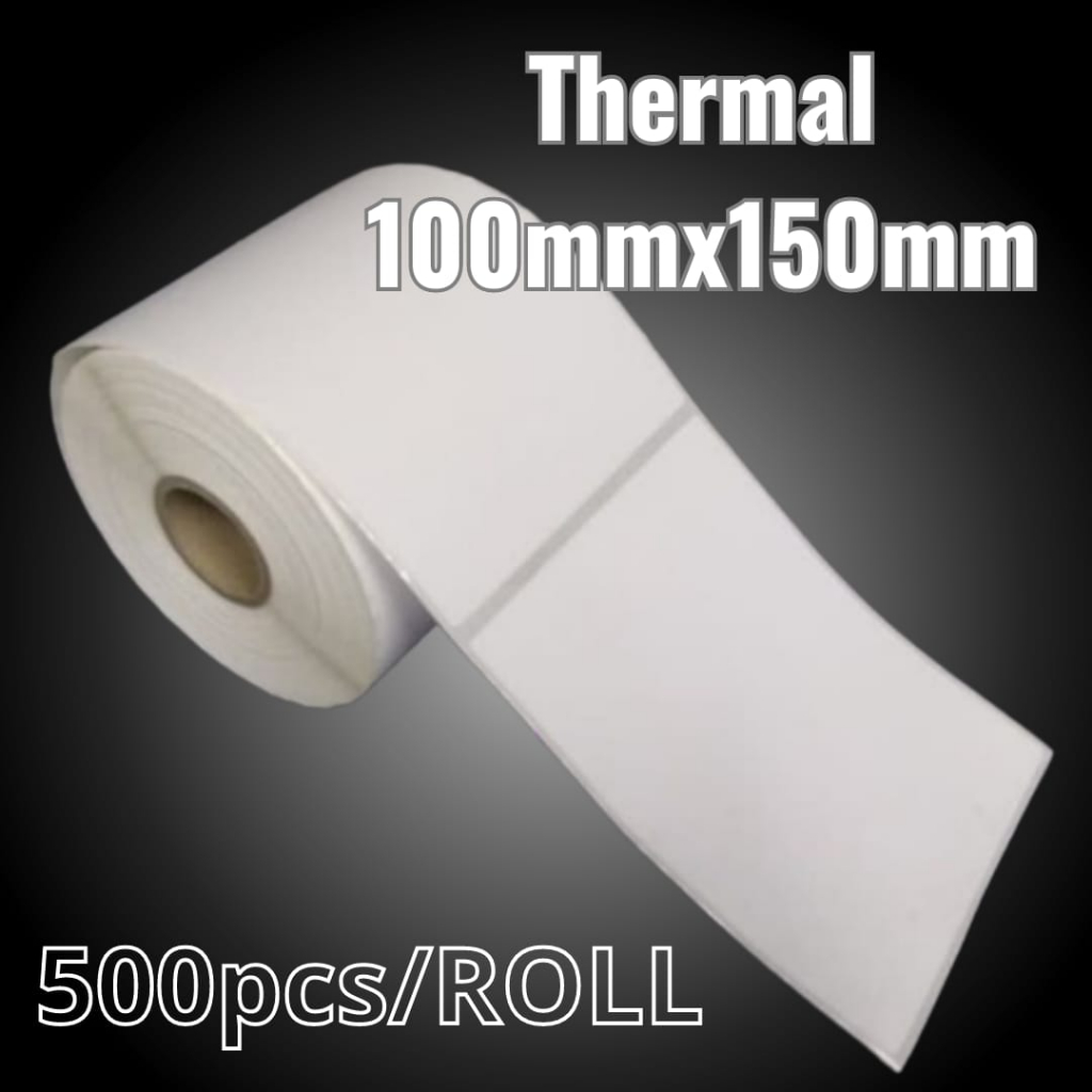 Jual KERTAS STICKER THERMAL PAPER 100X150 mm ISI 500PCS/ROLL KERTAS THERMAL STICKER LABEL UKURAN ...