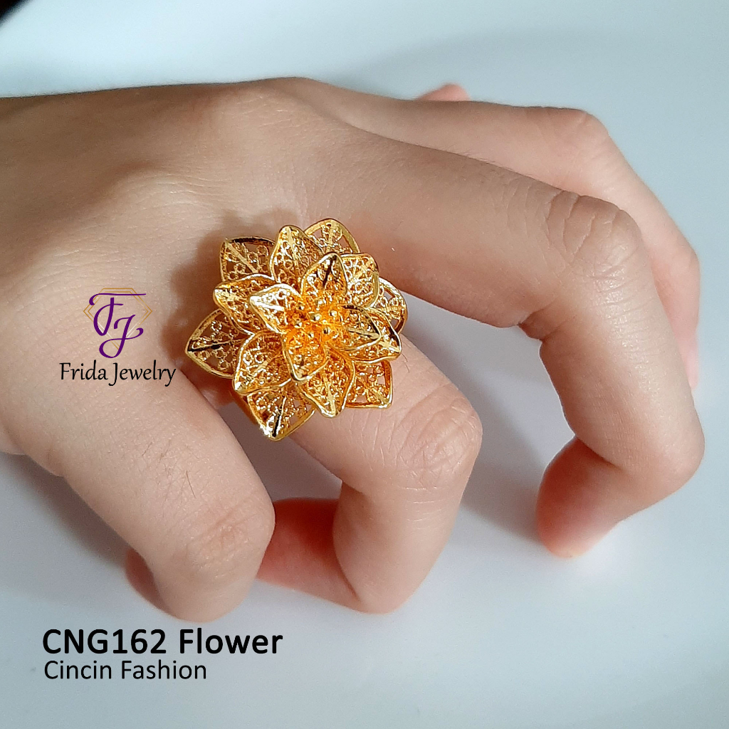 Jual Cincin wanita Tendari Flower One Size Ukuran dapat disesuaikan ...