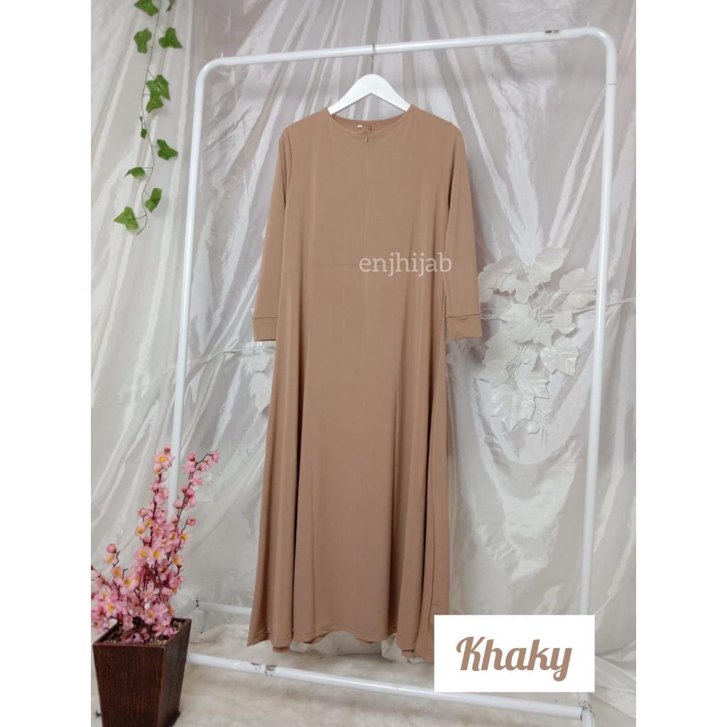 Jual Manset Gamis Lengan Panjang Busui Sleting Kekinian Bahan Adem ...