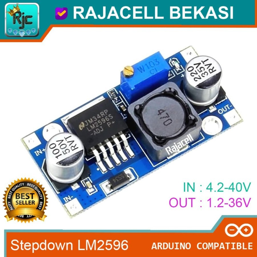 Jual LM2596 Module 3A Adjustable Step Down DC Converter Penurun ...