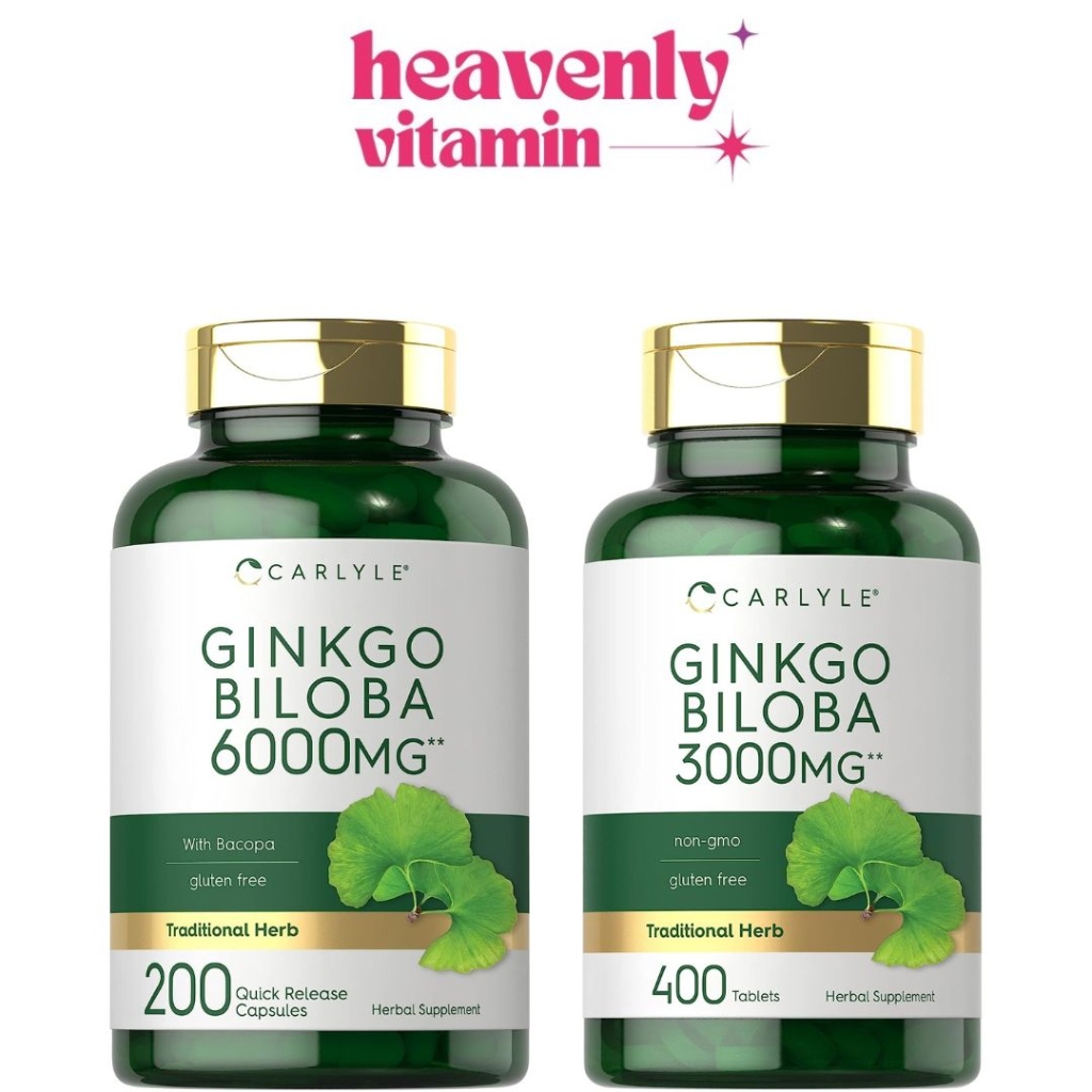 Jual Carlyle Ginkgo Biloba 3000 mg 400 Tablet & 6000 mg 200 Capsules ...