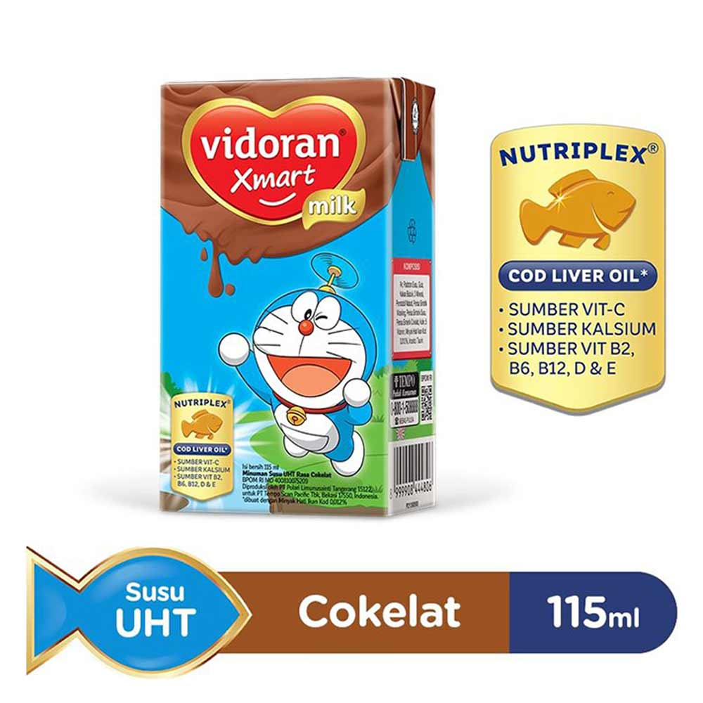 Jual Minuman Vidoran Xmart Susu Uht Milk Coklat Strawberry 115ml
