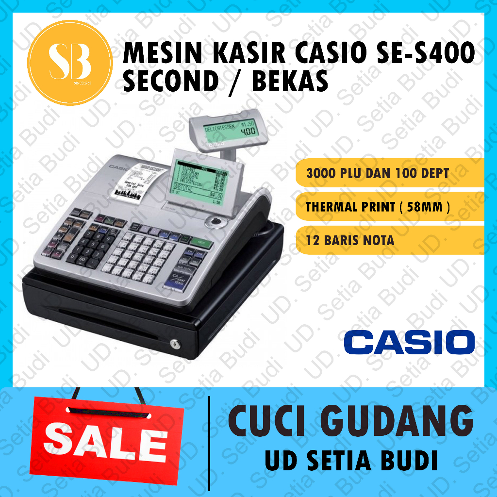 Jual Mesin Kasir Casio SE-S400 Cash Register Casio SE-S400 Original ...