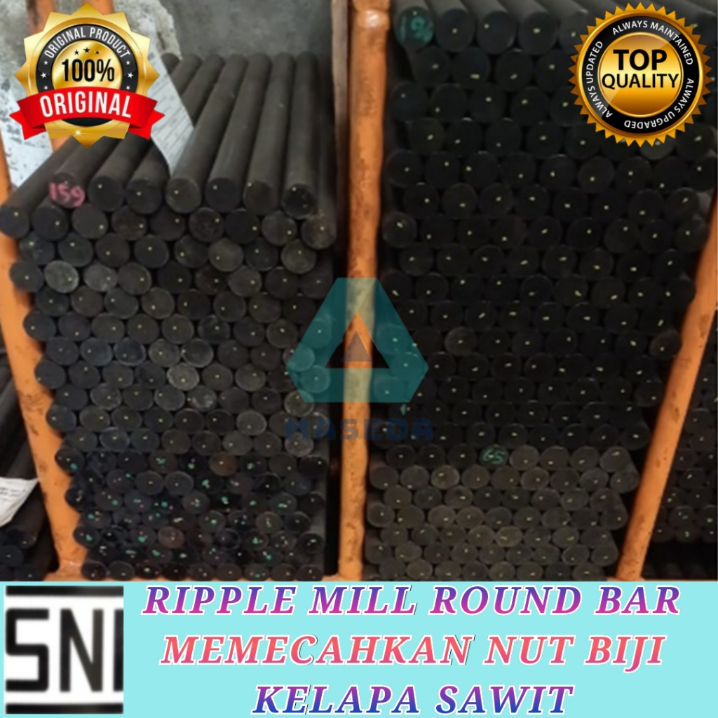 Jual Ripple Mill Round Memecahkan Biji Kelapa Sawit ukuran 19mm x 430mm ...