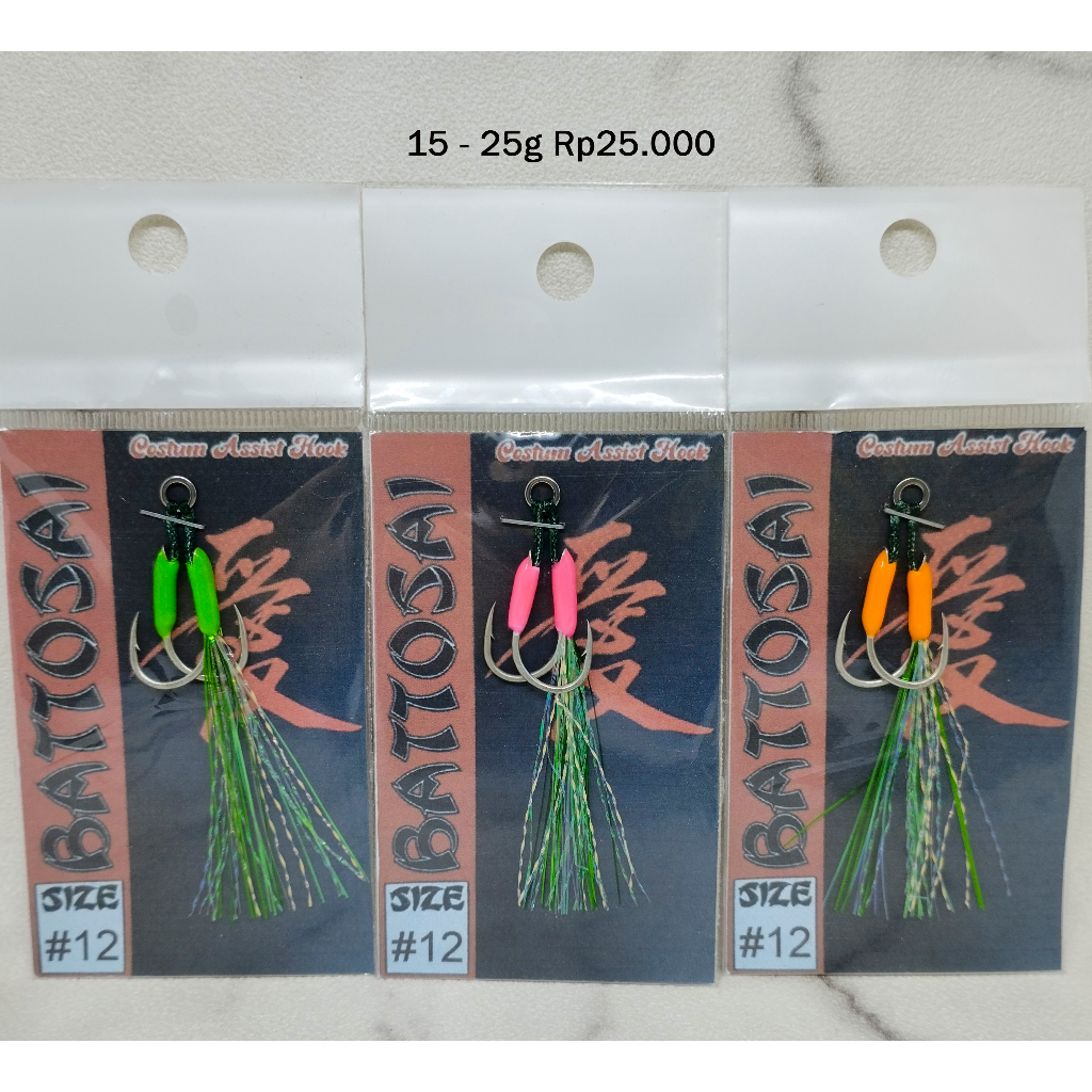 Jual Assist Hook Double Untuk Jig 15 - 25 Gram - Kail Pancing Jigging ...