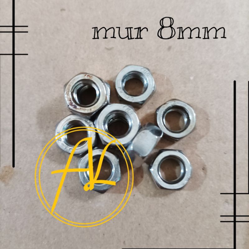Jual mur m8 putih stainless | Shopee Indonesia