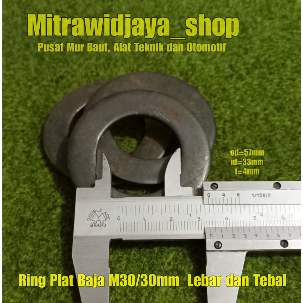 Jual Ring plat baja 30mm kunci 45mm 45an / ringplat baja m30 / ring ...