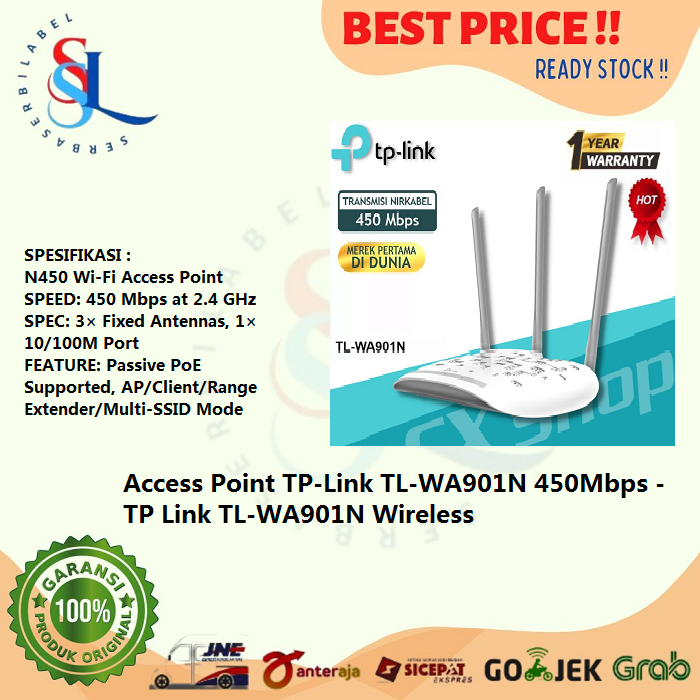 Jual Access Point TP-Link TL-WA901N 450Mbps - TP Link TL-WA901N ...