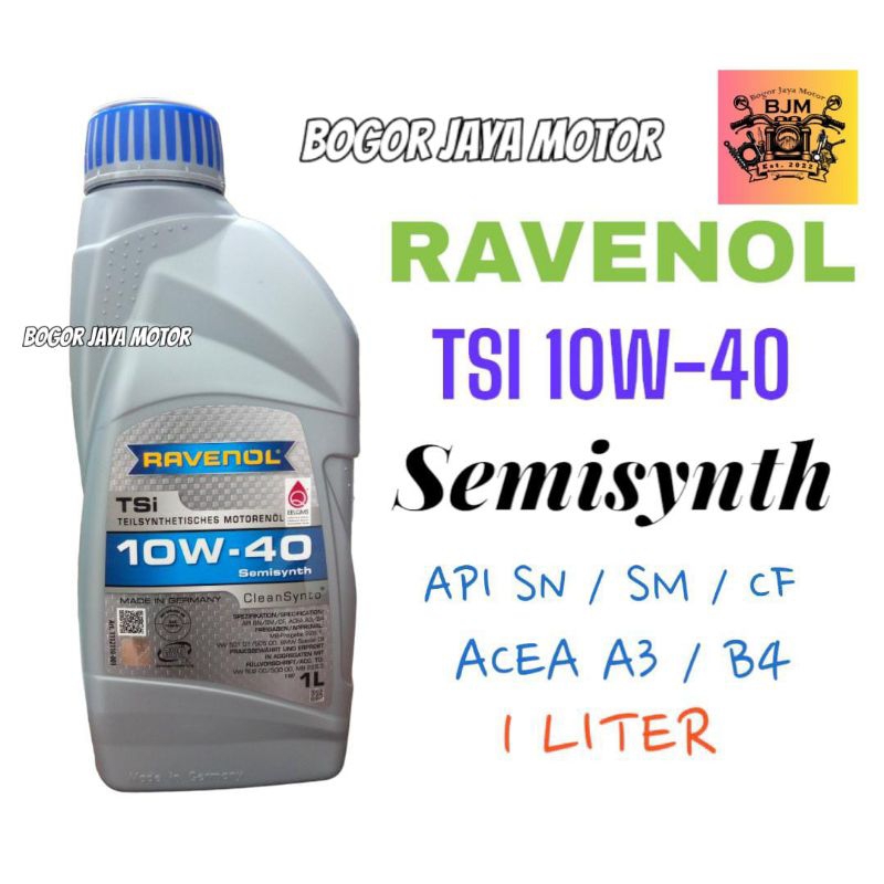 Jual OLI RAVENOL TSI 10W-40 SEMISYNTH 1 LITER made in Germany OLI RAVENOL MURAH OLI MOTOR MATIC ...