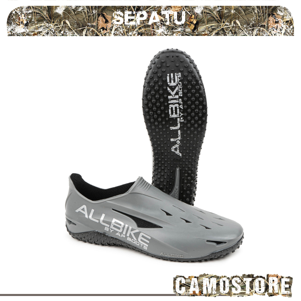 Jual Sepatu AP Boots Karet Biker all bike sepeda camostore | Shopee ...