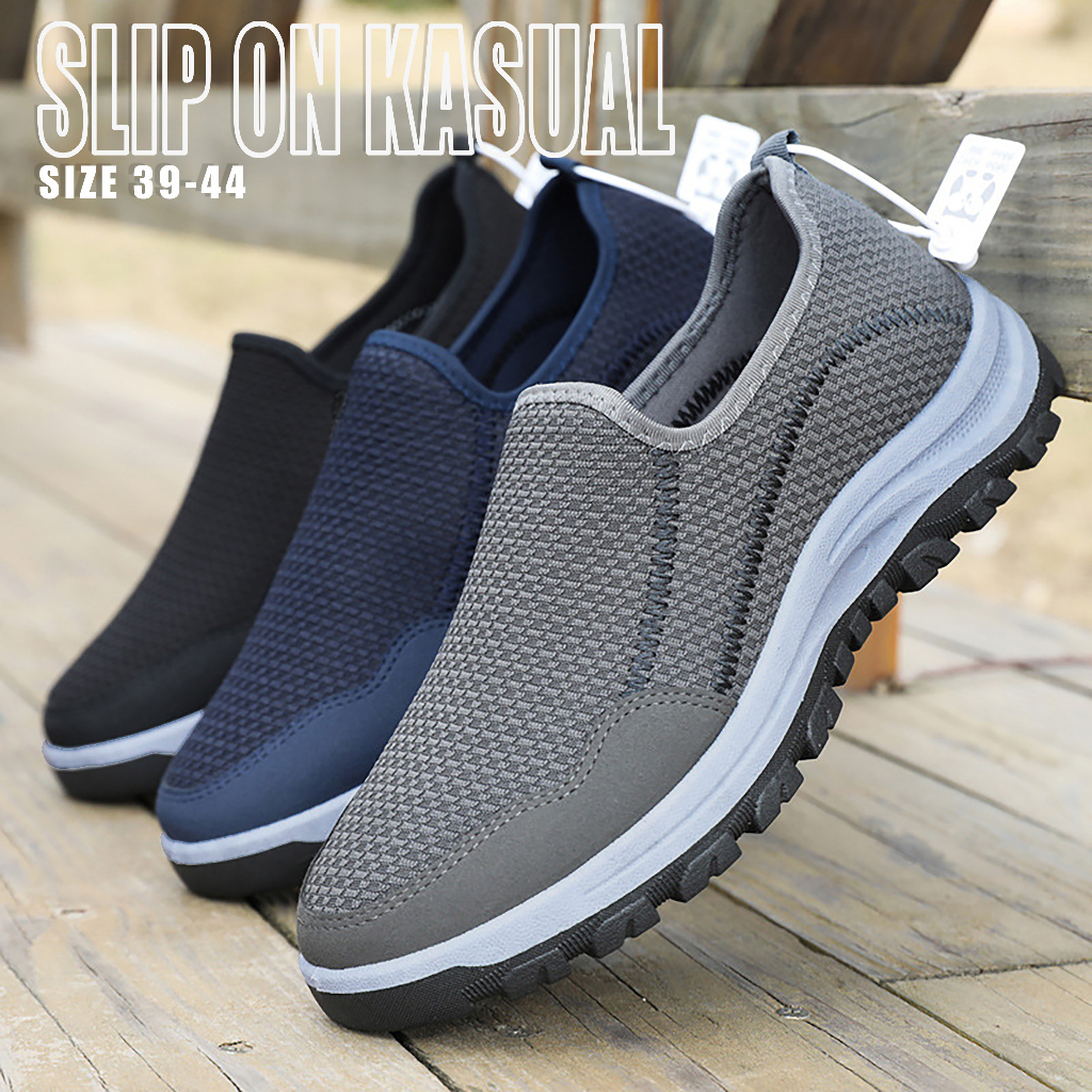 Jual Sepatu Kasual Pria Slip On Sepatu Trendy Pria Wanita | Shopee ...